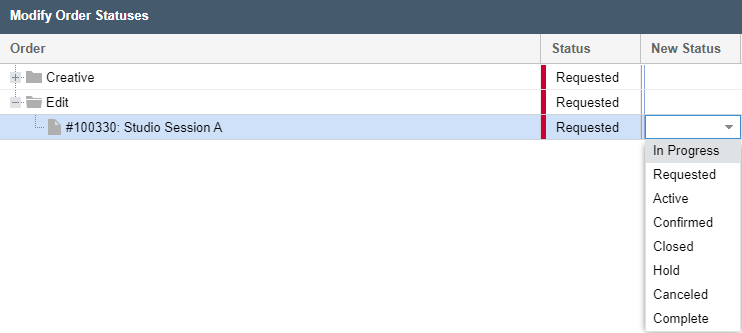 Changing an Order's Status – ShowMgr.com