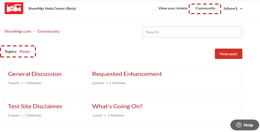 Request a system enhancement or feature – ShowMgr.com