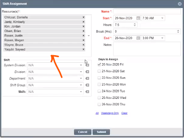 Creating new shift assignments from the Scheduler – ShowMgr.com