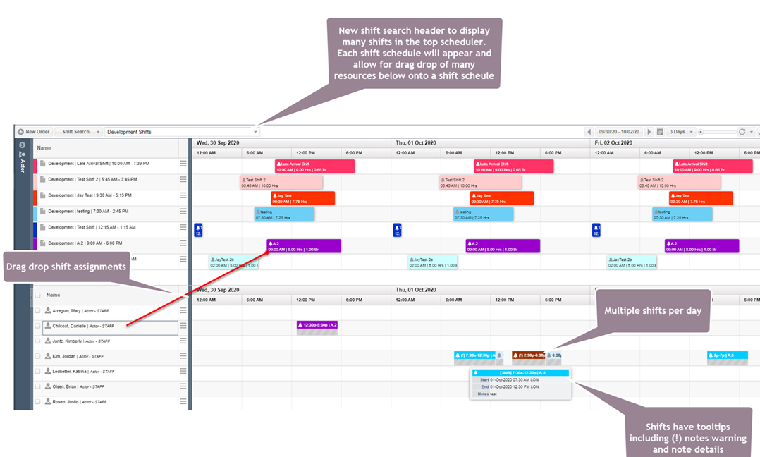 Handling shift management directly in the Scheduler – ShowMgr.com
