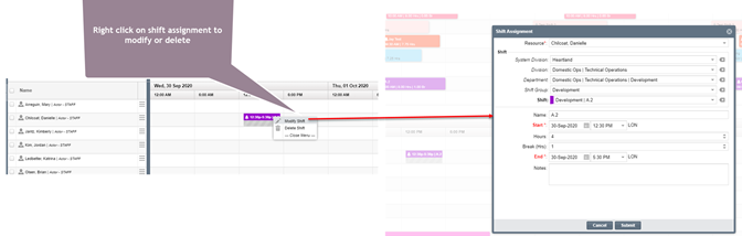 Creating new shift assignments from the Scheduler – ShowMgr.com