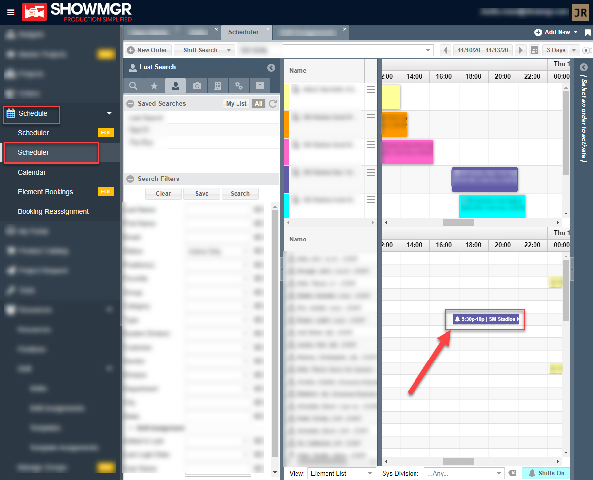 Add notes to a shift assignment – ShowMgr.com